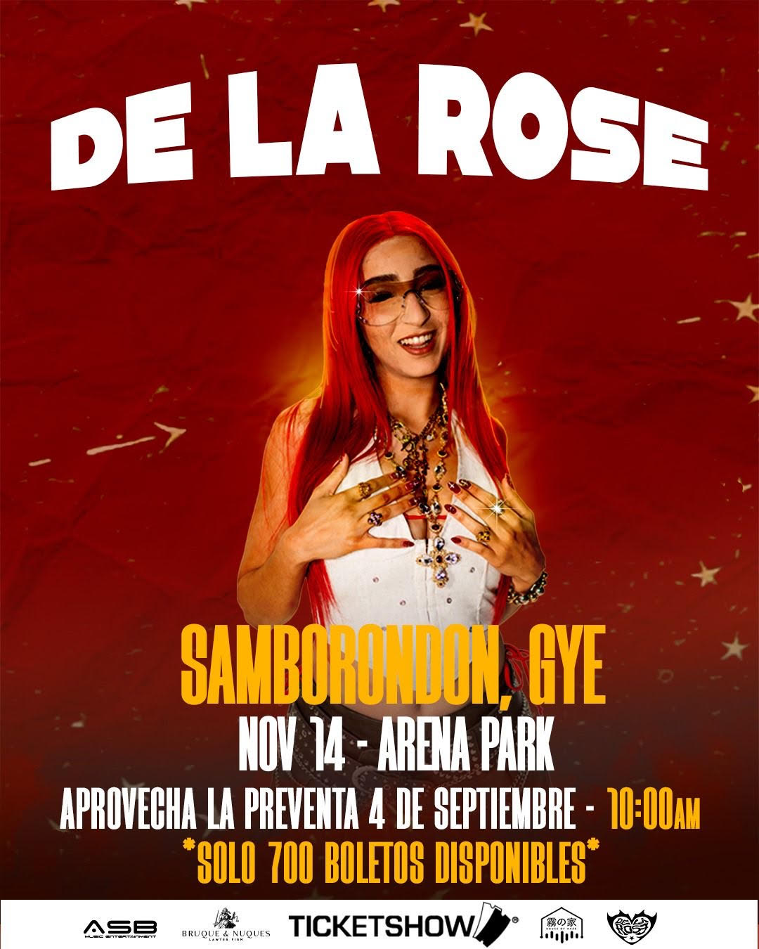 De La Rose llega a Ecuador con conciertos en Guayaquil y Quito